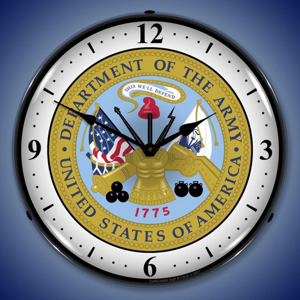 US Army Seal LED Wall Clock Illuminated not Neon - Collectable Sign and ...