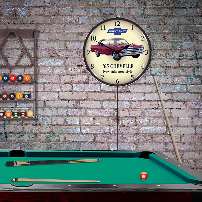 1965 Chevelle LED Wall Clock Illuminated not Neon - Collectable Sign ...