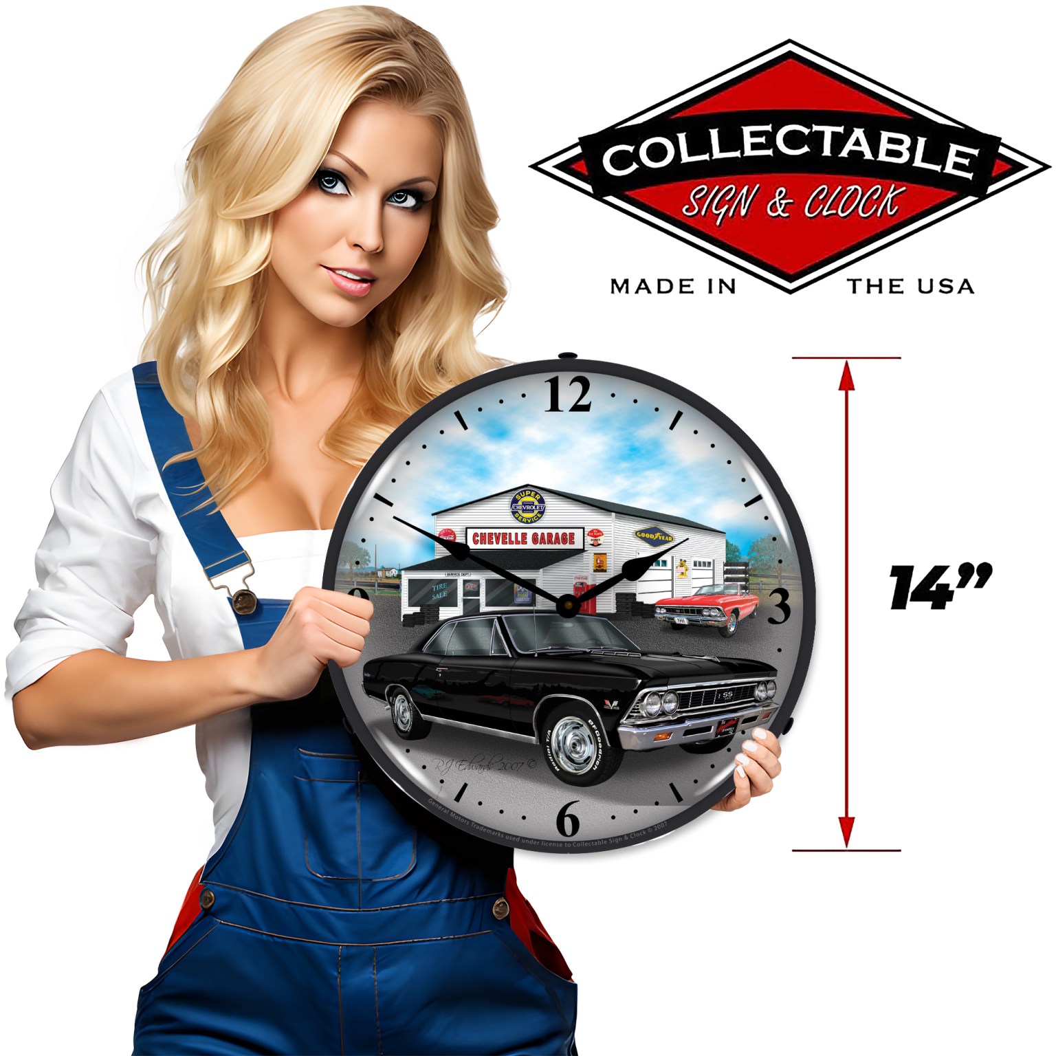1966 Chevelle LED Wall Clock Illuminated not Neon - Collectable Sign ...