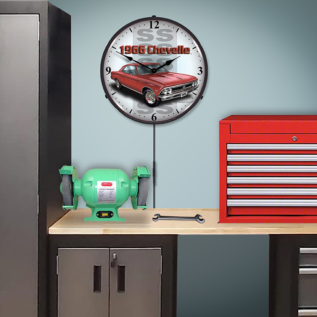 1966 SS Chevelle LED Wall Clock Illuminated not Neon - Collectable Sign ...