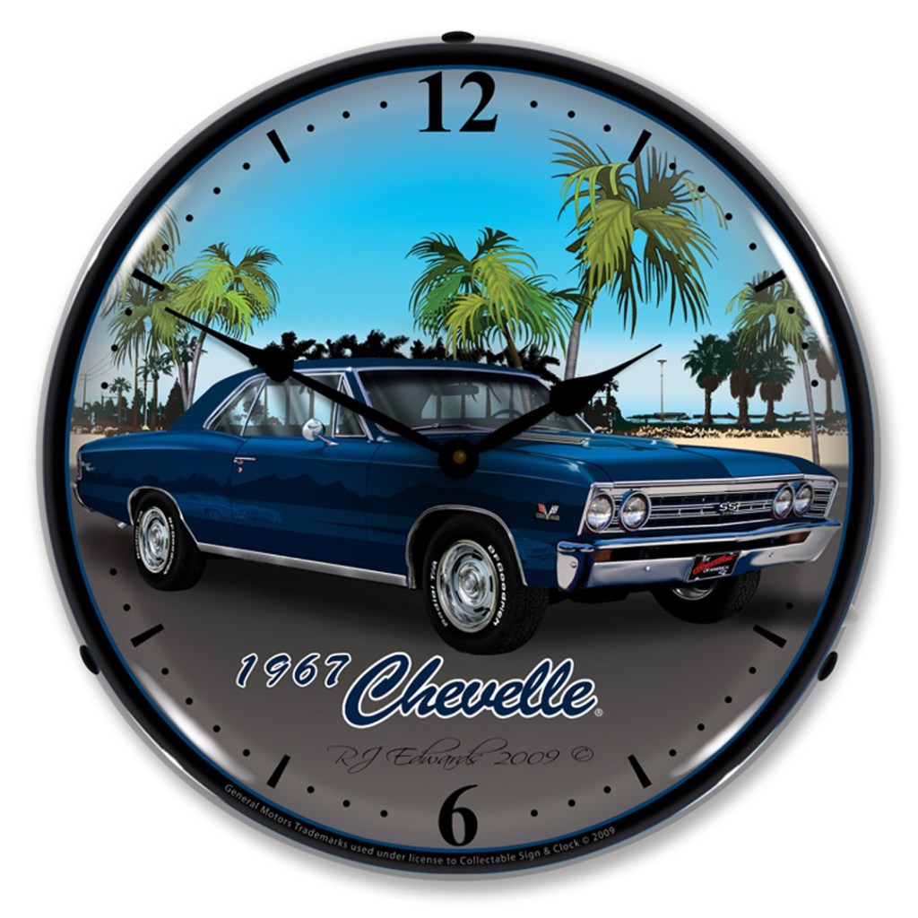 1967 Chevelle LED Wall Clock Illuminated not Neon - Collectable Sign ...