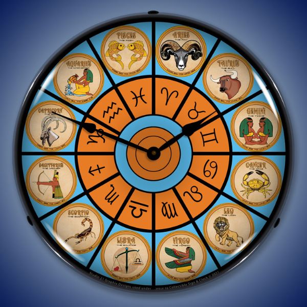 Zodiac Chart 2 - Collectable Sign and Clock