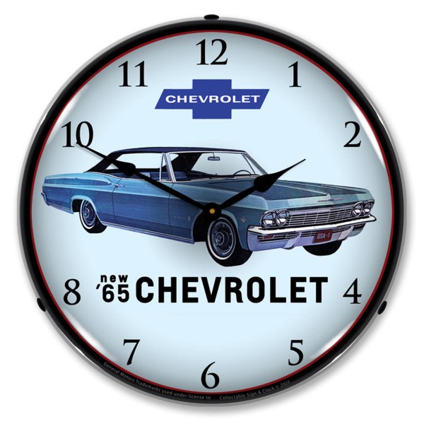 1965 Impala LED Wall Clock Illuminated not Neon - Collectable Sign and ...