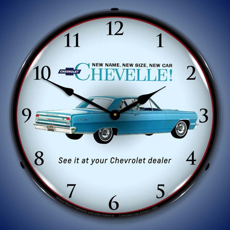 1964 Chevelle LED Wall Clock Illuminated not Neon - Collectable Sign ...