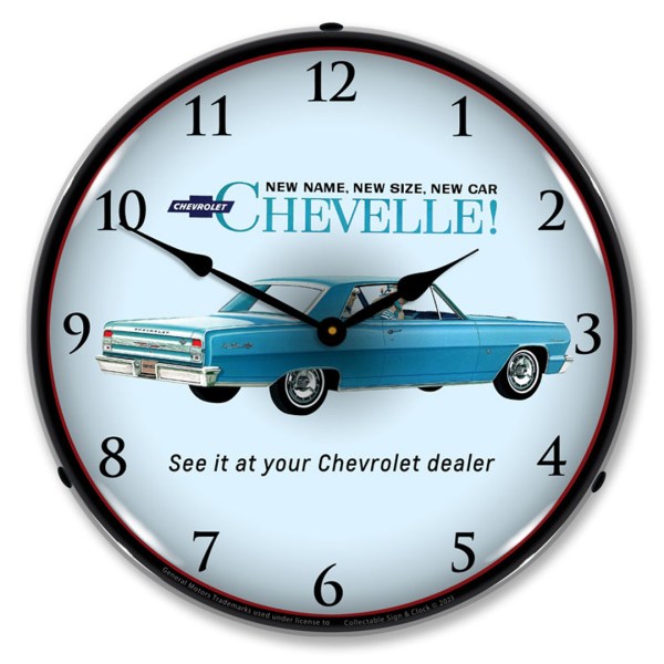 1964 Chevelle LED Wall Clock Illuminated not Neon - Collectable Sign ...