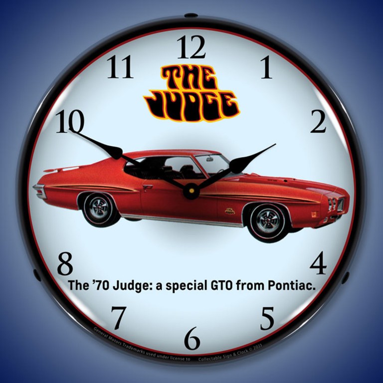 1970 GTO Judge LED Wall Clock Illuminated not Neon - Collectable Sign ...