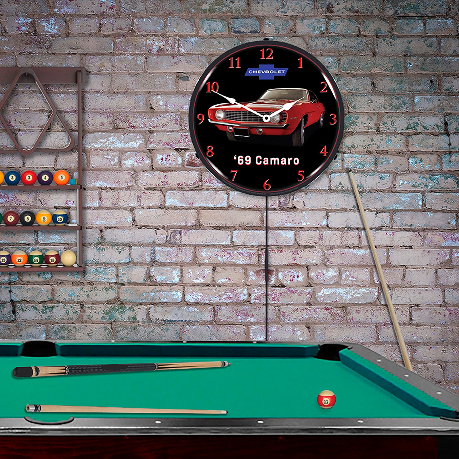 1969 Camaro LED Wall Clock Illuminated not Neon - Collectable Sign and ...