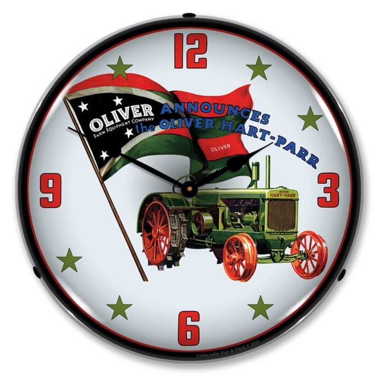 Oliver Hart Tractor LED Wall Clock Illuminated not Neon - Collectable ...