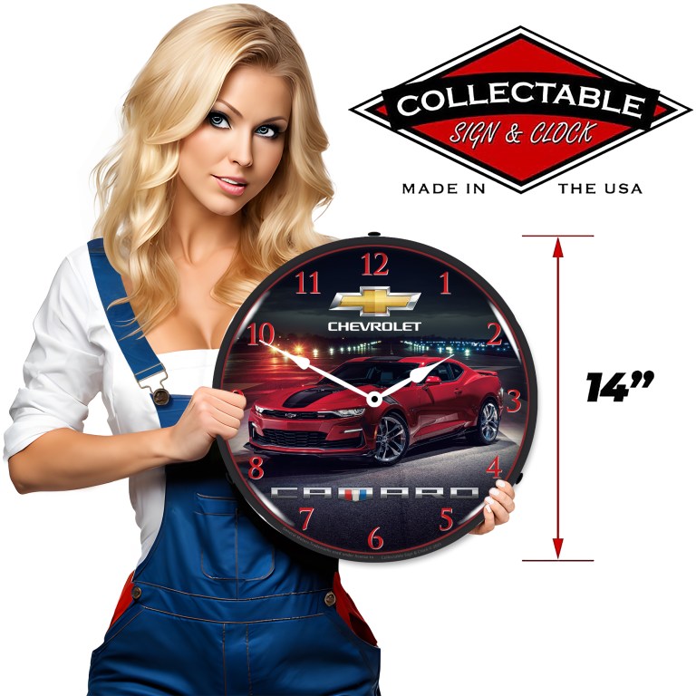 2023 Camaro SS LED Wall Clock Illuminated not Neon - Collectable Sign ...