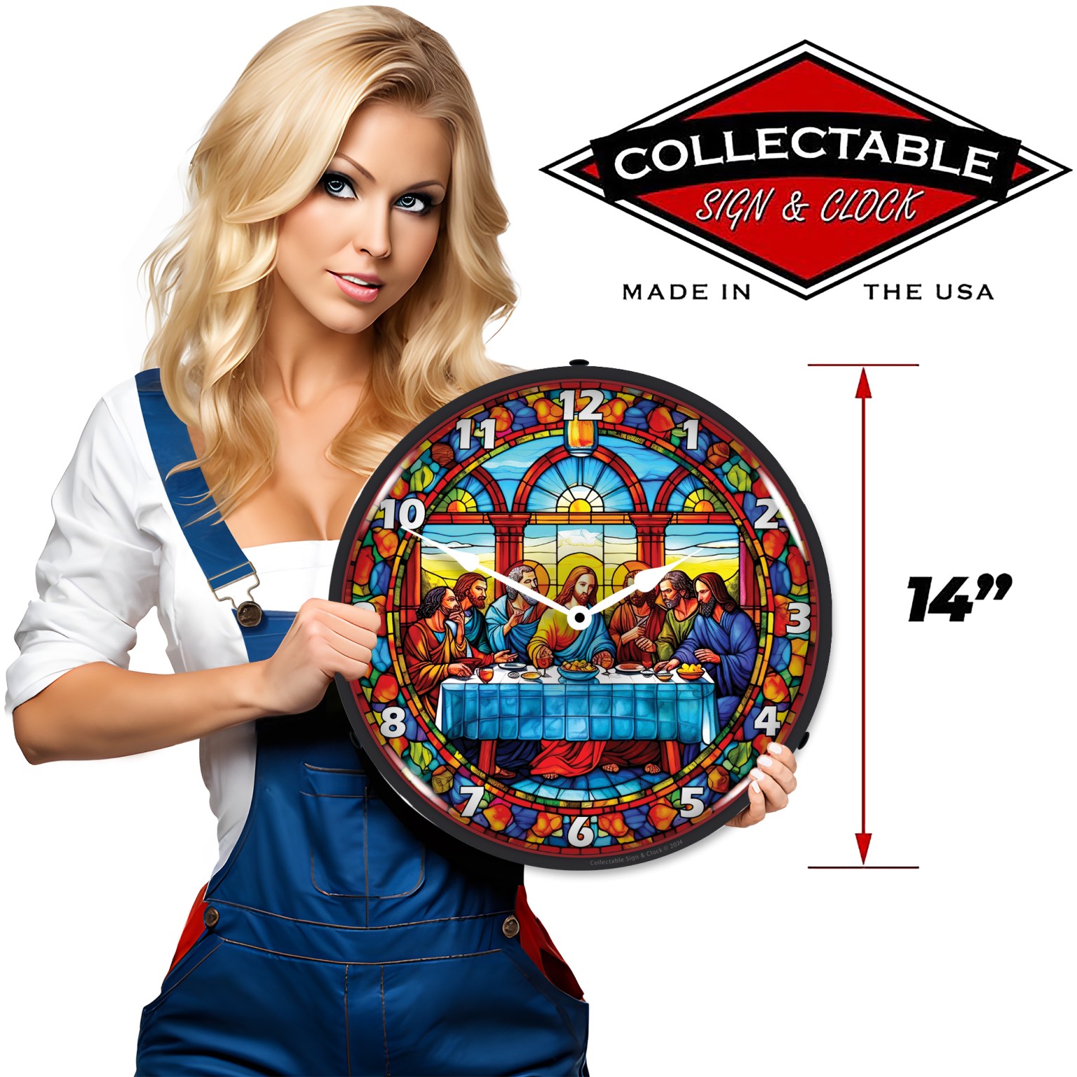 The Last Supper LED Wall Clock Illuminated not Neon - Collectable Sign ...
