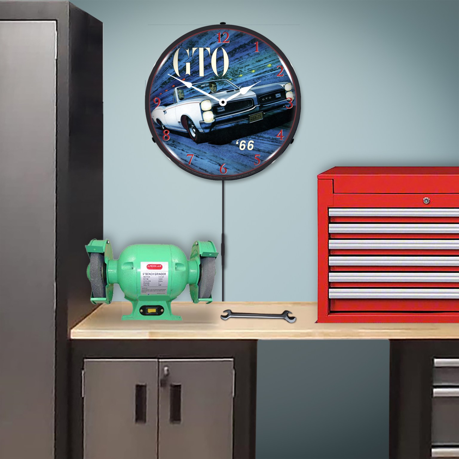 1966 Pontiac GTO LED Wall Clock Illuminated not Neon - Collectable Sign ...